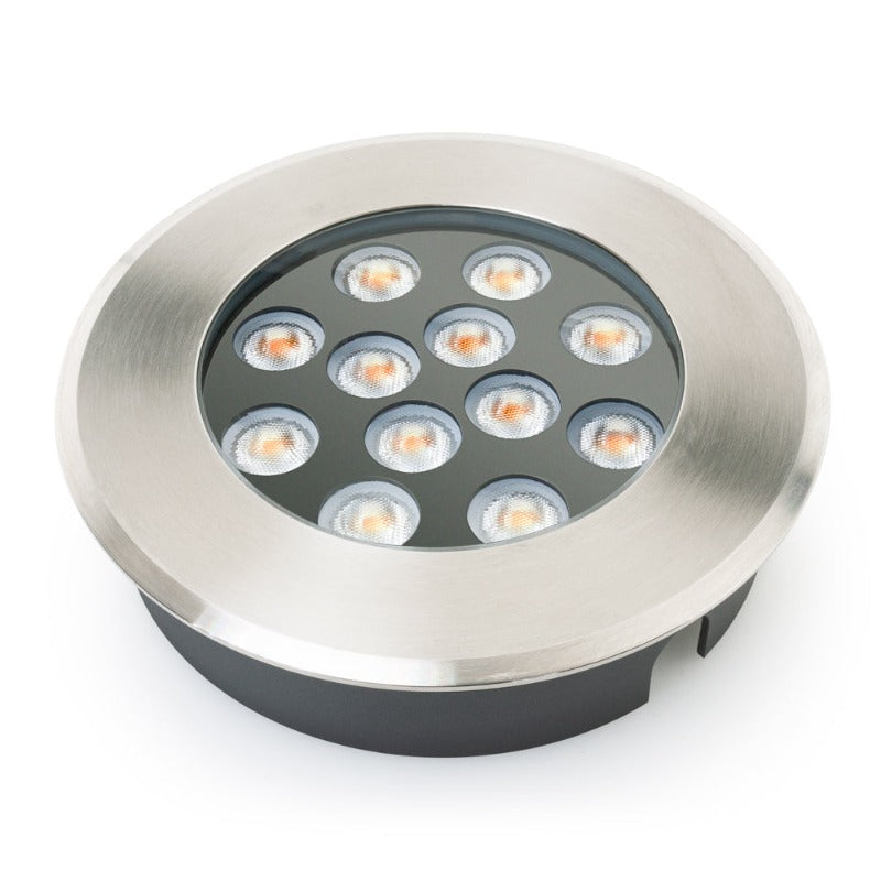 Outdoor Round Shallow Recessed inground light 24V 15W 3000K – GekPower