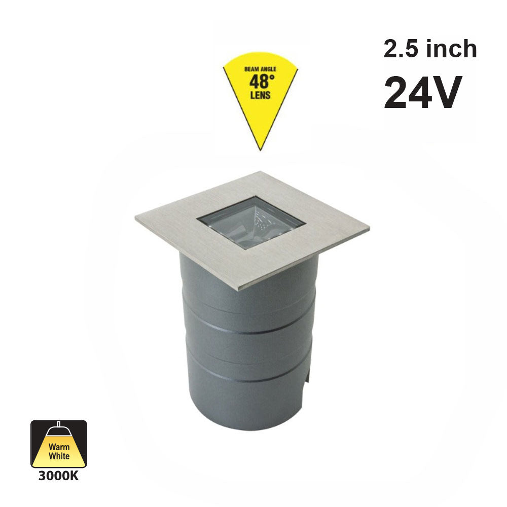 Outdoor Square Inground light 24V 5W 3000K – GekPower