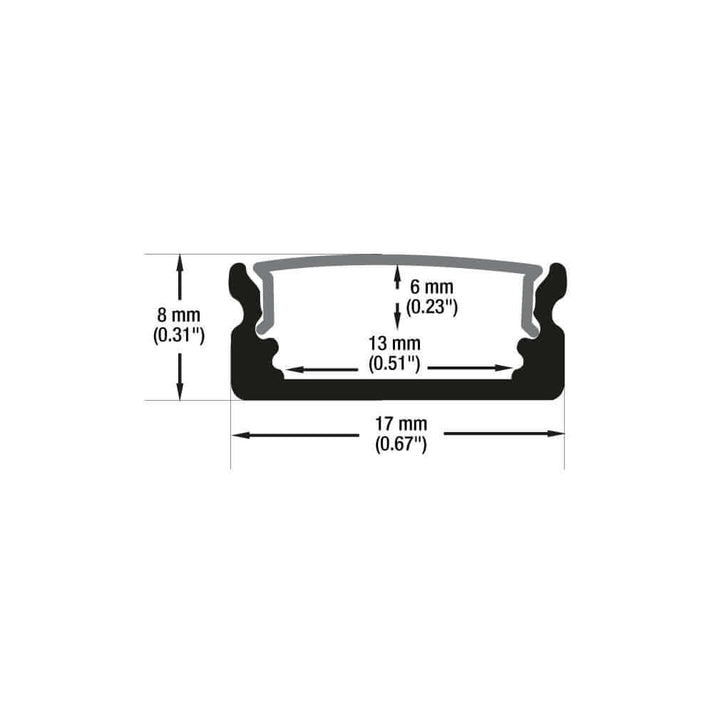 Low Profile Linear Aluminum LED Channel Black - 2M – GekPower